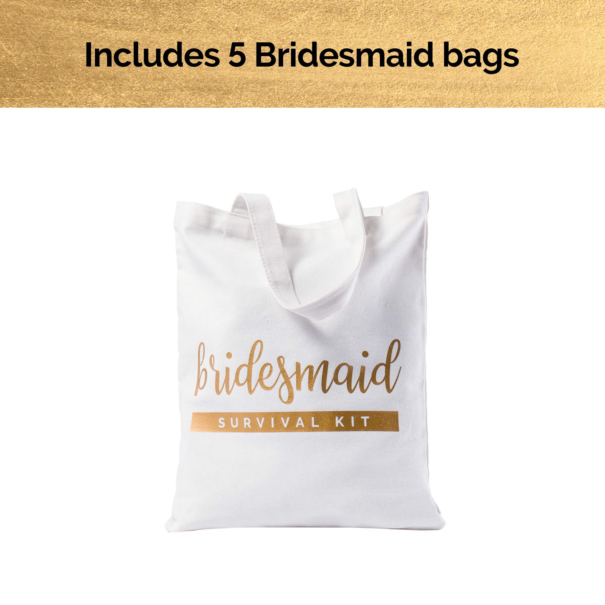 Pop Fizz Designs Bridesmaid Bags | Bridesmaid Tote bags | Maid of Honor Tote Bag | Bride Canvas Bag (7 pack)