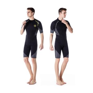 ZCCO Men's Wetsuits 1.5mm Premium Neoprene Back Zip Shorty Dive Skin for Spearfishing,Snorkeling, Surfing,Canoeing,Scuba Diving Suits(XL)