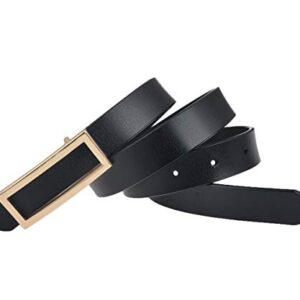 INSIGHTER Genuine Leather Belt for Women Waist Skinny Dress Belt for Jeans Pants 0.93" Width Black Red Brown White