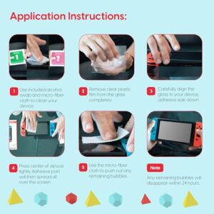 TALK WORKS Screen Protector Compatible with Nintendo Switch Lite - Scratch, Crack, and Shatter Resistant-Ultra-Thin HD Touchscreen Tempered Glass, See-Through Cover & Easy Installation 2 Count (Pack of 1)