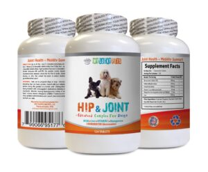 my lucky pets dog hip and joint complex - vet approved - powerful formula - immune support - increase joint mobility - dog glucosamine and condroidin supplement - 1 bottle (120 tablets)