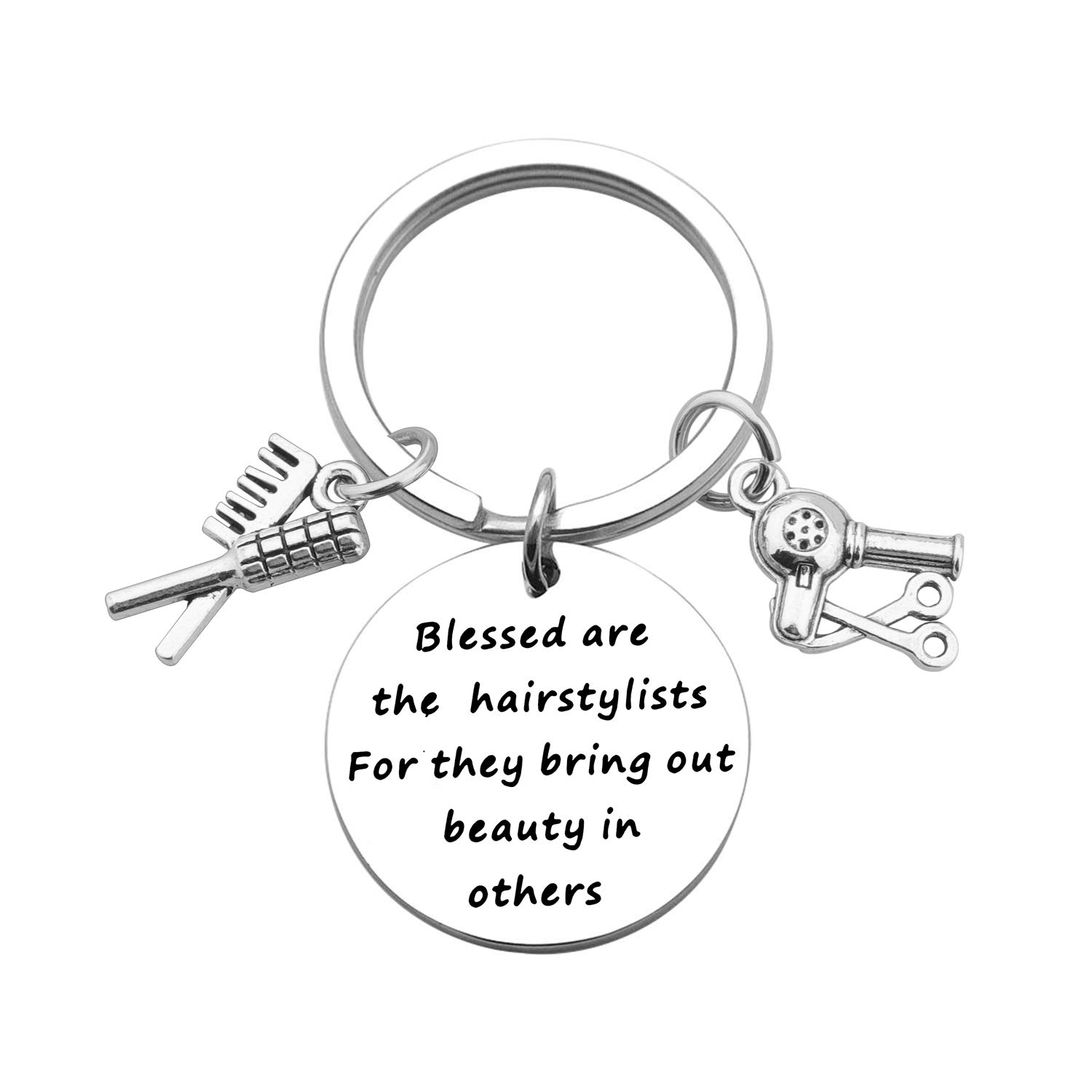 FOTAP Hairstylists Gift Blessed Are The Hairstylists for They Bring Out Beauty in Others Keychain Cosmetology Graduate Gift (blessed hairstylists)