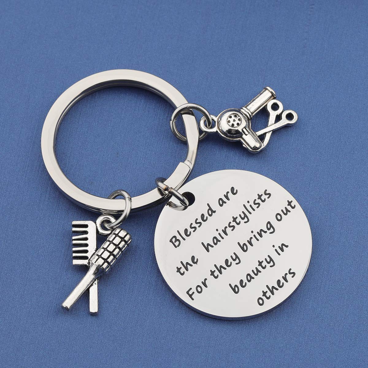 FOTAP Hairstylists Gift Blessed Are The Hairstylists for They Bring Out Beauty in Others Keychain Cosmetology Graduate Gift (blessed hairstylists)