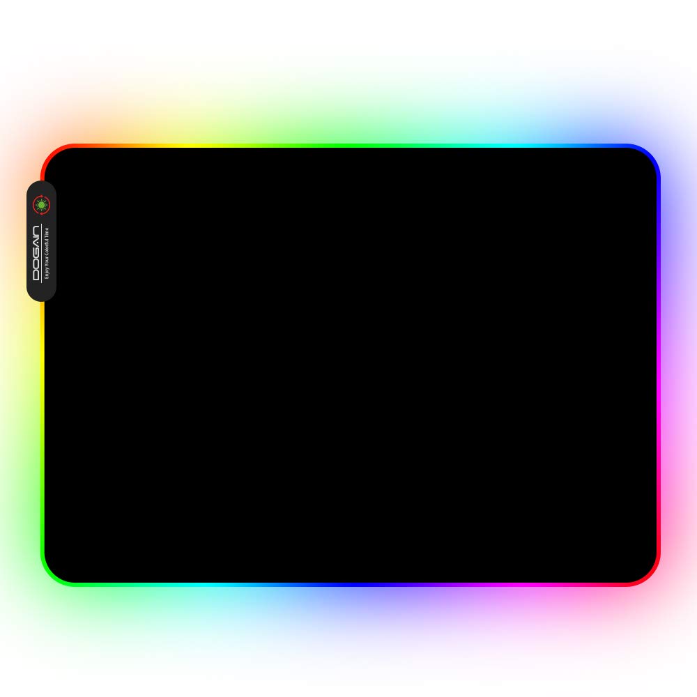 RGB Gaming Mouse Pad with 11 RGB Light up Modes,LED Gaming Pad,Non-Slip Rubber Based Computer Mice mat Medium Size(13.7” x 10.3”)