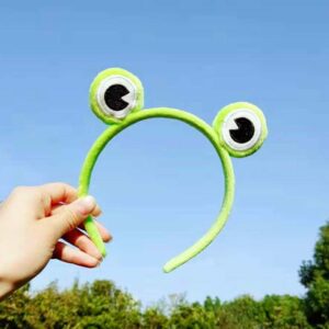 theamensa cute headband, frog hair band costume headband head wrap hair accessories for women, adults, men