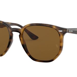 Ray-Ban RB4306 Hexagonal Sunglasses, Light Havana/Polarized Brown, 54 mm