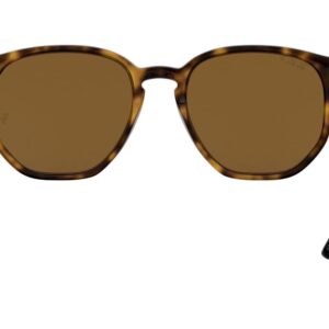 Ray-Ban RB4306 Hexagonal Sunglasses, Light Havana/Polarized Brown, 54 mm