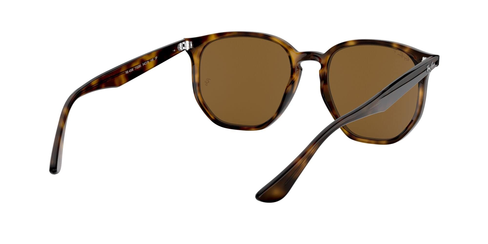 Ray-Ban RB4306 Hexagonal Sunglasses, Light Havana/Polarized Brown, 54 mm