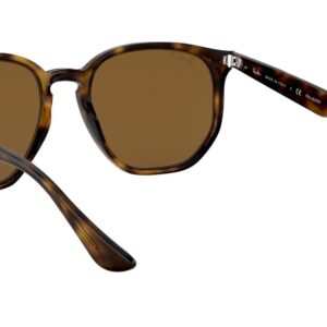 Ray-Ban RB4306 Hexagonal Sunglasses, Light Havana/Polarized Brown, 54 mm