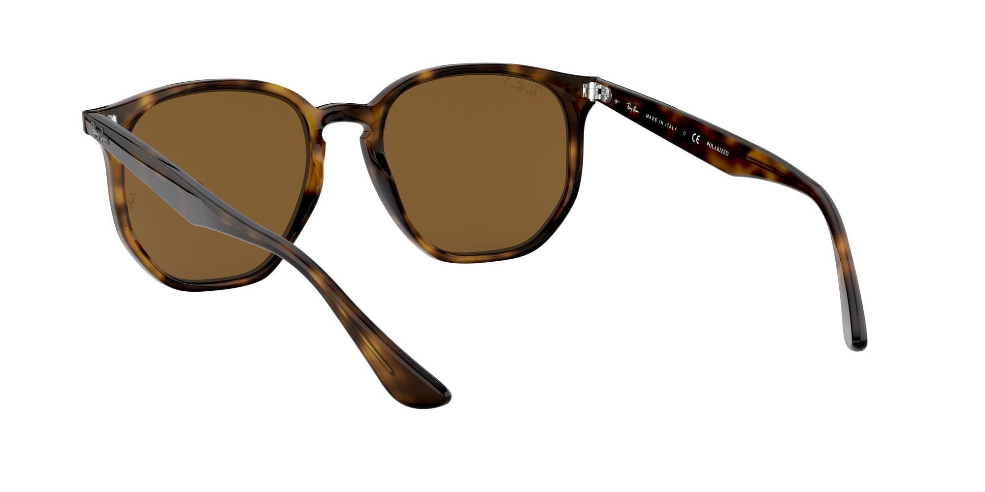 Ray-Ban RB4306 Hexagonal Sunglasses, Light Havana/Polarized Brown, 54 mm