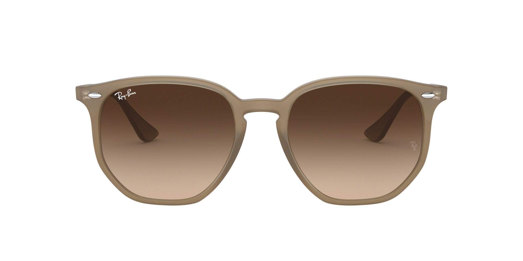 Ray-Ban RB4306 Hexagonal Sunglasses, Opal Beige/Brown Gradient, 54 mm