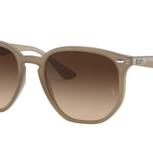 Ray-Ban RB4306 Hexagonal Sunglasses, Opal Beige/Brown Gradient, 54 mm