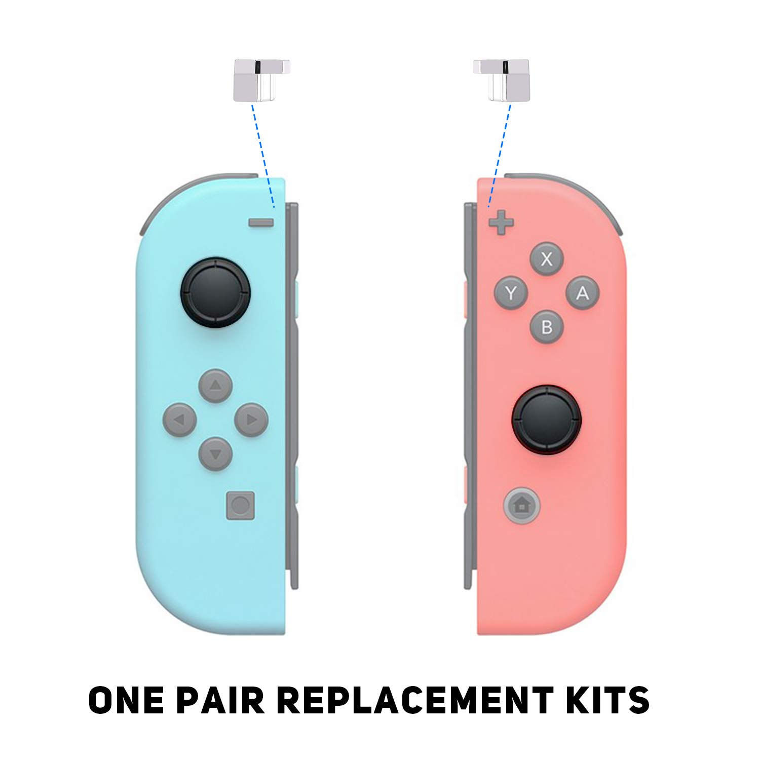 Joycon Joystick Replacement 2 Pack for Fix Drift Nintendo Switch Joy-Con Controller & Switch Lite Joystick Replacement Left/Right Analog Thumb Stick, Metal Latch, Include Y1.5