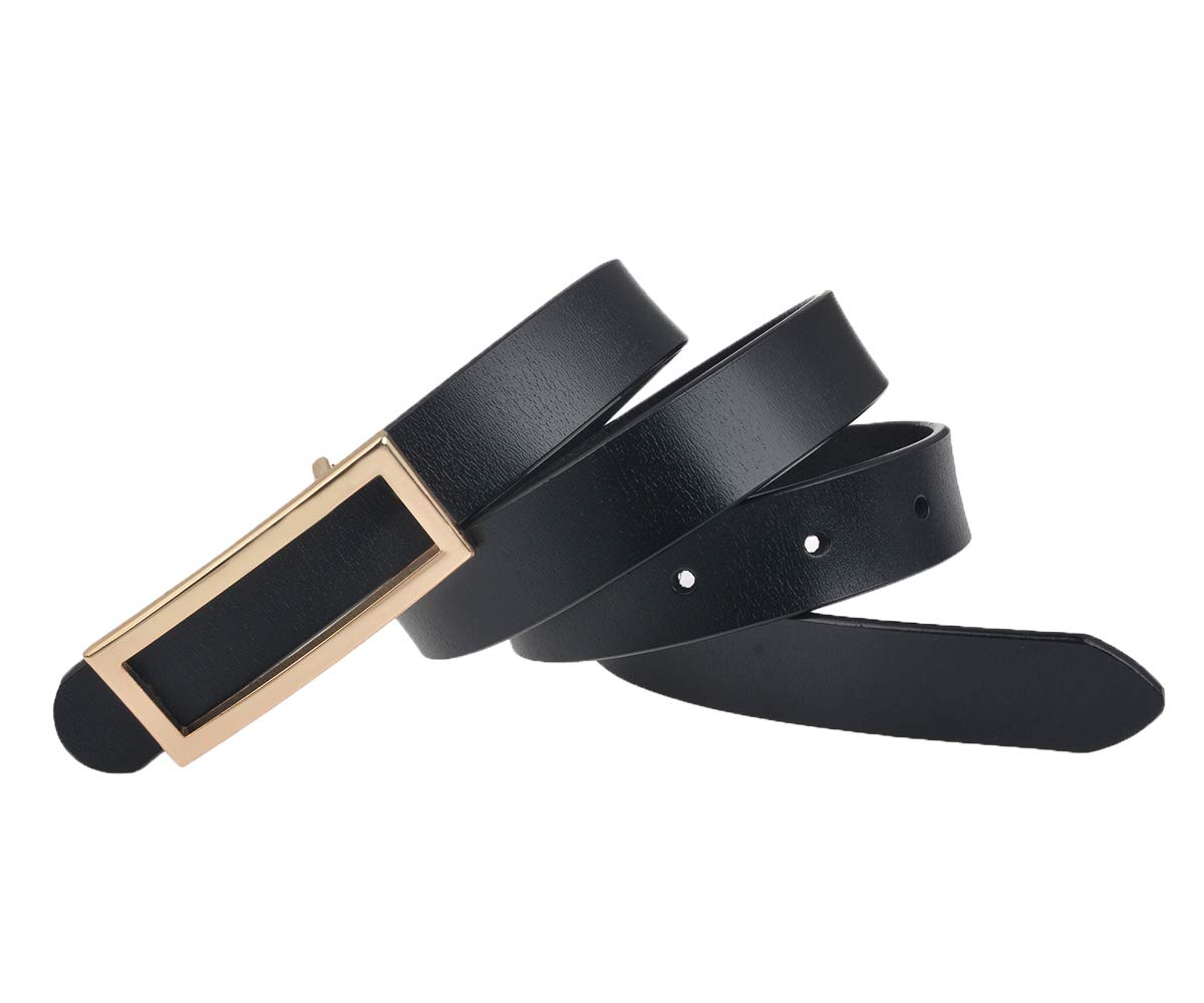 INSIGHTER Genuine Leather Belt for Women Waist Skinny Dress Belt for Jeans Pants 0.93" Width Black Red Brown White