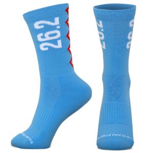 gone for a run inspirational athletic running socks | mid-calf | marathon | carolina blue