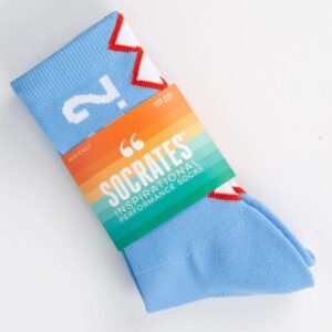 Gone For a Run Inspirational Athletic Running Socks | Mid-Calf | Marathon | Carolina Blue