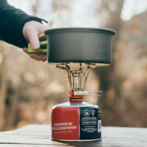 MalloMe Backpacking Stove - Portable Camping Stove - Small Backpack Camp Single Burner for Propane Butane Isobutane Fuel Canister - Mini Pocket Rocket Jet Boiler for Hiking & Gas Cooking