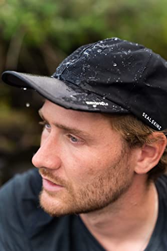 SEALSKINZ | Langham | Waterproof Unisex All Weather Running Cap Hat | Suitable for Outdoor Activities | One Size, Black, V1