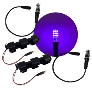 2 kits blacklight led special effects lights for props scenery fluorescent glow paints pigments 12v dc battery operated low voltage ultraviolet black lights