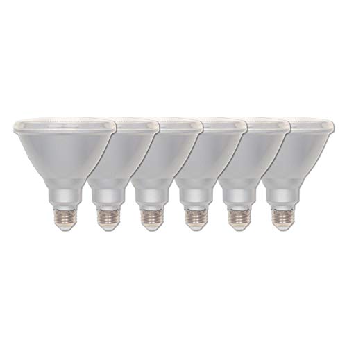 Westinghouse 5311020 5311000 15 (90-Watt Equivalent) PAR38 Flood Dimmable Bright White Indoor/Outdoor Energy Star, Medium Base (6-Pack) LED Light Bulb, 6 Count (Pack of 6), Clear, 6 Piece