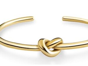 Altitude Boutique Knot Bangle Bracelet Thick 18K Gold Plated (Gold)