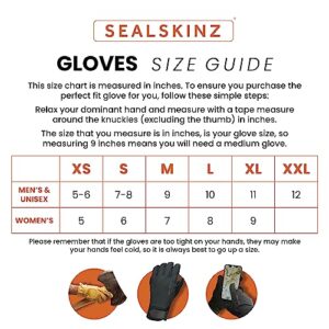 SEALSKINZ Unisex Waterproof All Weather Ultra Grip Knitted Glove, Black, Large