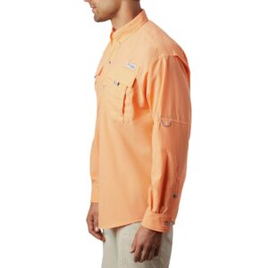 Columbia Men's Standard Bahama II Long Sleeve Shirt, Bright Nectar, Large