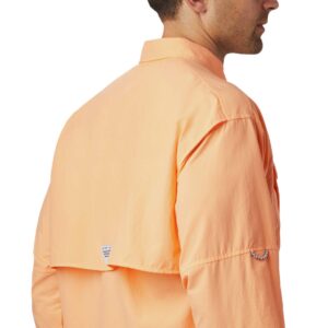 Columbia Men's Standard Bahama II Long Sleeve Shirt, Bright Nectar, Large