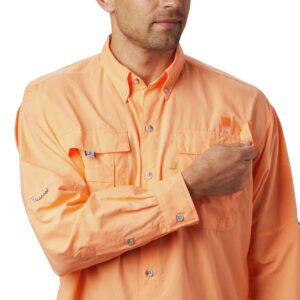 Columbia Men's Standard Bahama II Long Sleeve Shirt, Bright Nectar, Large