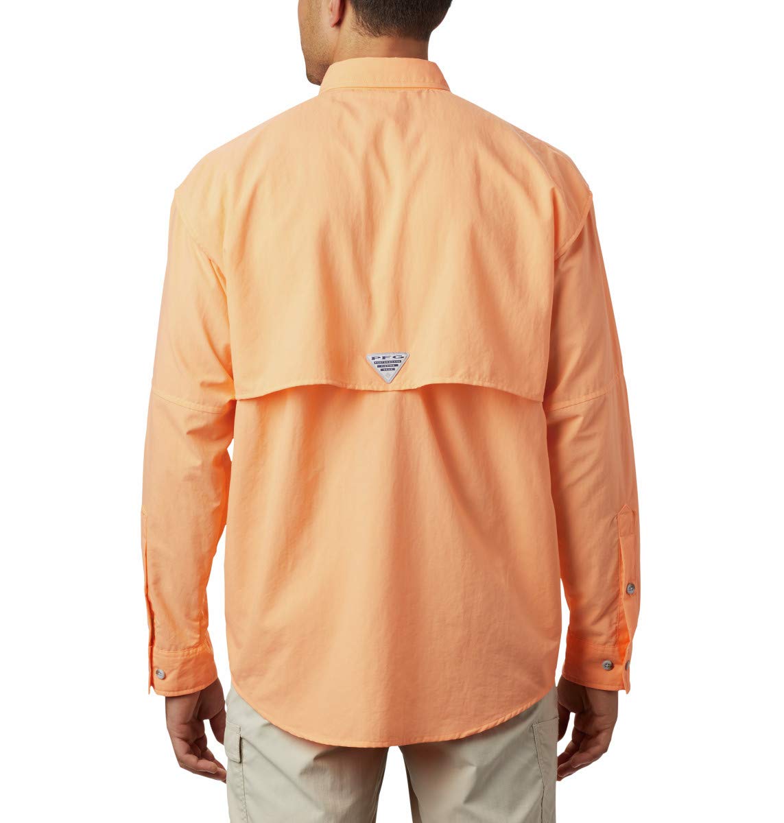 Columbia Men's Standard Bahama II Long Sleeve Shirt, Bright Nectar, Large