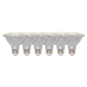 westinghouse 5180020 5180000 10 (75-watt equivalent) par30 short neck flood dimmable bright white indoor/outdoor energy star, medium base (6-pack) led light bulb, 6 count (pack of 1), clear, 6 piece