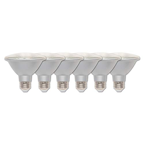 Westinghouse 5180020 5180000 10 (75-Watt Equivalent) PAR30 Short Neck Flood Dimmable Bright White Indoor/Outdoor ENERGY STAR, Medium Base (6-pack) LED Light Bulb, 6 Count (Pack of 1), CLEAR, 6 Piece