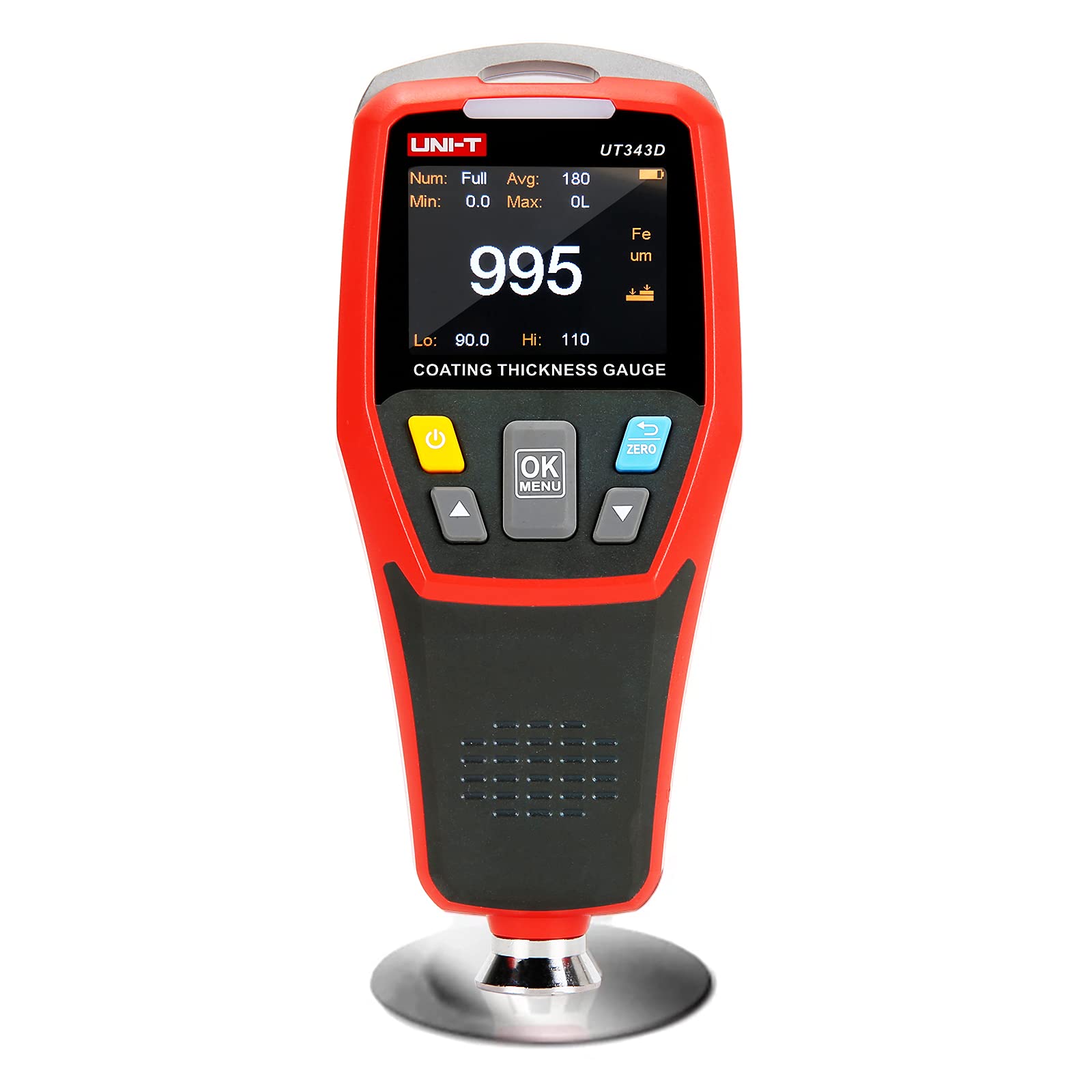 UNI-T UT343D Digital Coating Thickness Gauge Meter Tester Range 0 to 1250um with USB Data Function