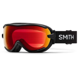 smith optics virtue goggle (black, chromapop photochromic red mirror)