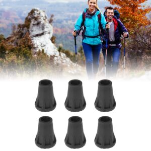 Alomejor Trekking Pole Tips 6pcs Trekking Hiking Pole s Rubber Tips End Walking Pole Feet Tips for Walking Hiking Trekking Poles