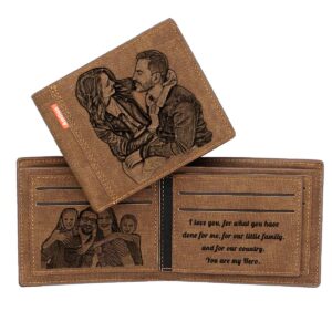 amlion custom engraved wallet,personalized photo rfid wallets for men,husband,dad,son,personalized gifts