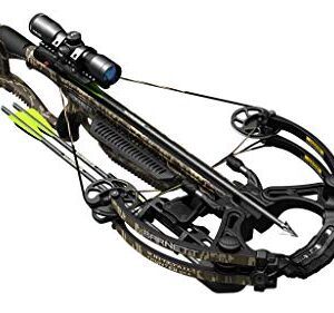 Barnett Whitetail Hunter Crossbow, with 4x32mm Multi-Reticle Scope, 2 Arrows, Lightweight Quiver, STR without Crank Device