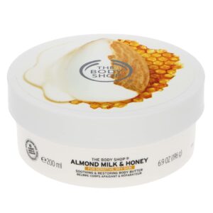 the body shop almond milk & honey soothing and restoring body butter,200ml