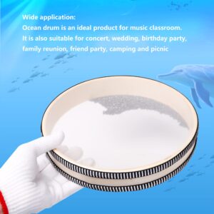 Yibuy Wave Bead Ocean Drum Musical Instrument Percussion Sea Sound Drum Instrument 10 inch Natural Color