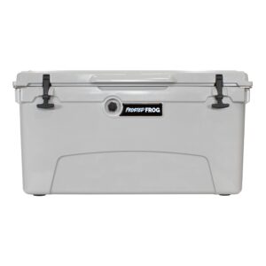 frosted frog gray 75 quart ice chest heavy duty high performance roto-molded commercial grade insulated cooler