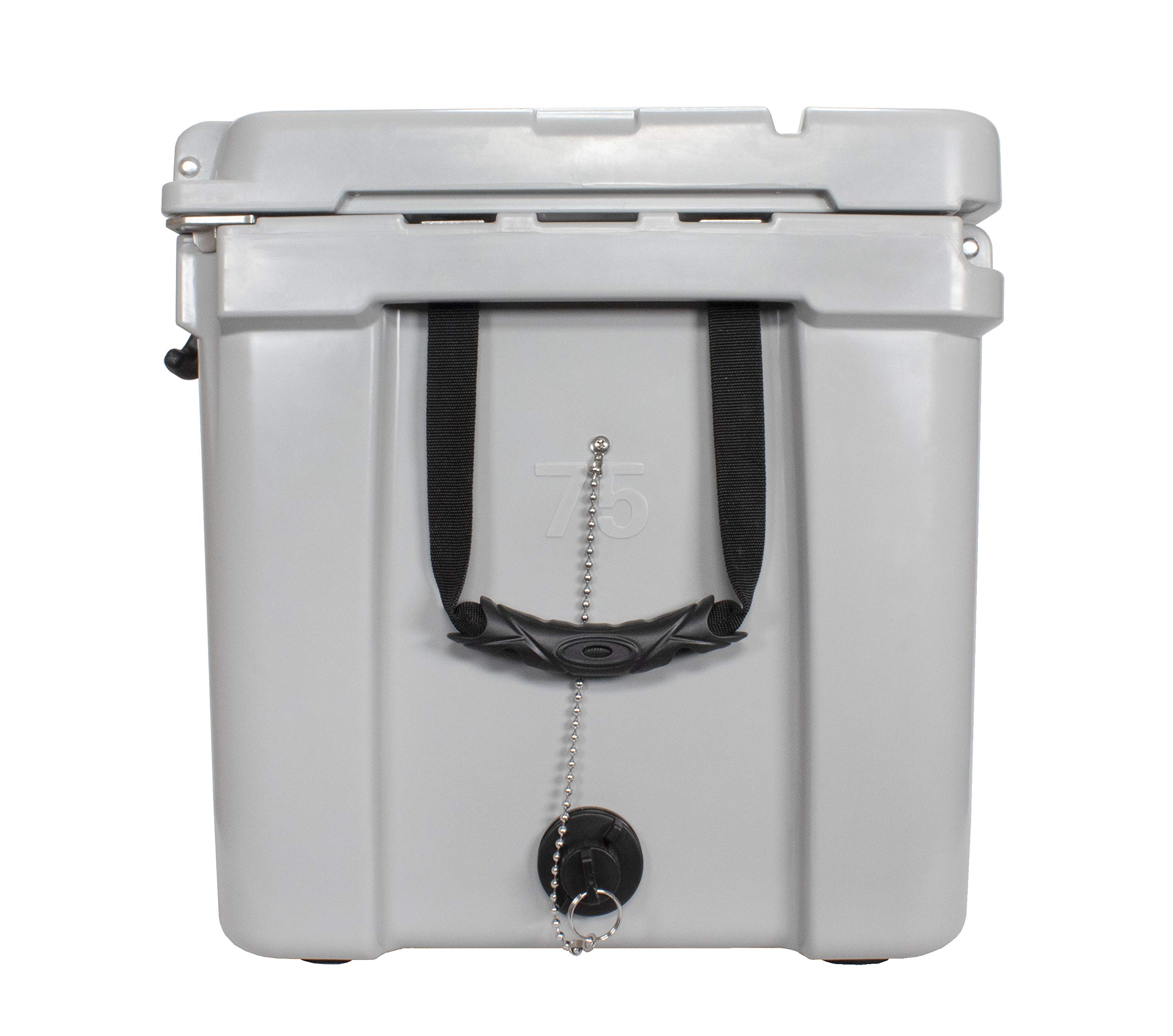 Frosted Frog Gray 75 Quart Ice Chest Heavy Duty High Performance Roto-Molded Commercial Grade Insulated Cooler