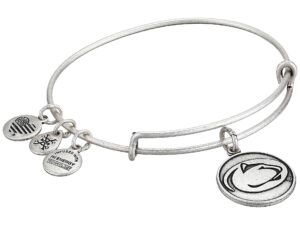 alex and ani affinity expandable bangle for women, penn state university mascot ii, rafaelian silver finish, 2 to 3.5 in