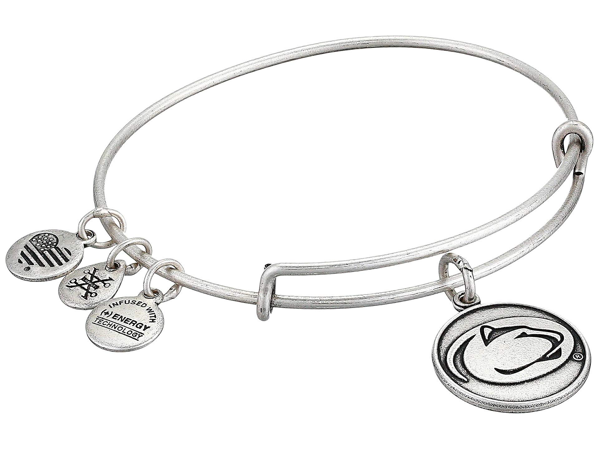 Alex and Ani Affinity Expandable Bangle for Women, Penn State University Mascot II, Rafaelian Silver Finish, 2 to 3.5 in