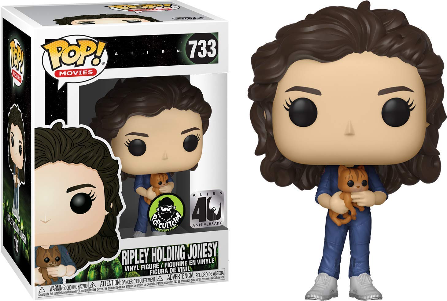 Funko Pop Movies: Alien - Ripley Holding Jonesy Alien 40th Anniversary Limited Edition Figurine