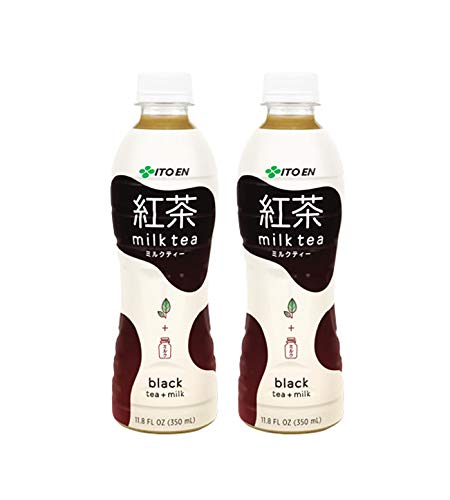 ItoEn Japanese Traditional Matcha Green Tea/ Black Milk Tea 11.8 oz (Milk Tea, 12 Pack)