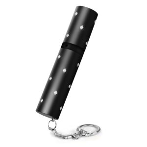 lipstick stun gun for women - guard dog security elektra stun gun for self defense, maximum voltage, 100 lumen flashlight with keychain and wall charger (black)