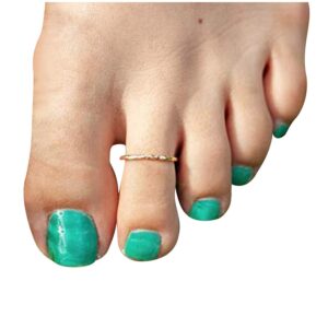 14k gold filled hawaiian adjustable open toe ring one size fits most toes