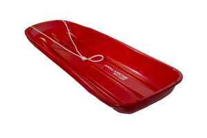 avalanche brands | classic 48" downhill toboggan snow sled | red | fit for 2 riders