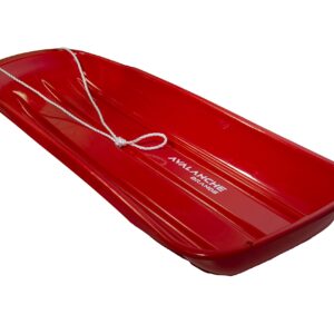 Avalanche Brands | Classic 48" Downhill Toboggan Snow Sled | Red | Fit for 2 Riders