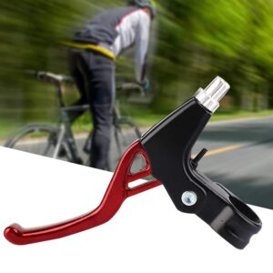 Brake Levers 1 Pair Aluminium Alloy Cycling Brake Level Handles Brake Levers for Road Bike Mountain Bike(Red)